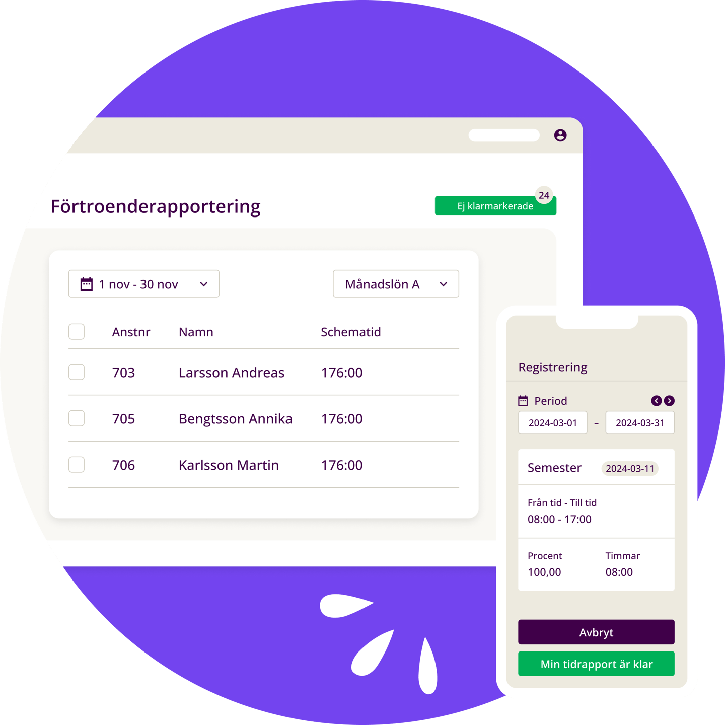 Tidrapporteringssystem - tidrapportering med Agda PS